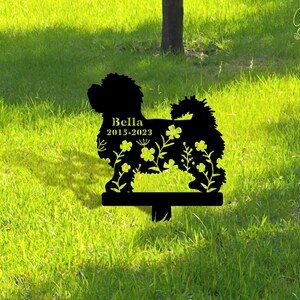 Maltese Dog Sign, Maltese Dog Memorial Stake, Metal Stake, Sympathy ...