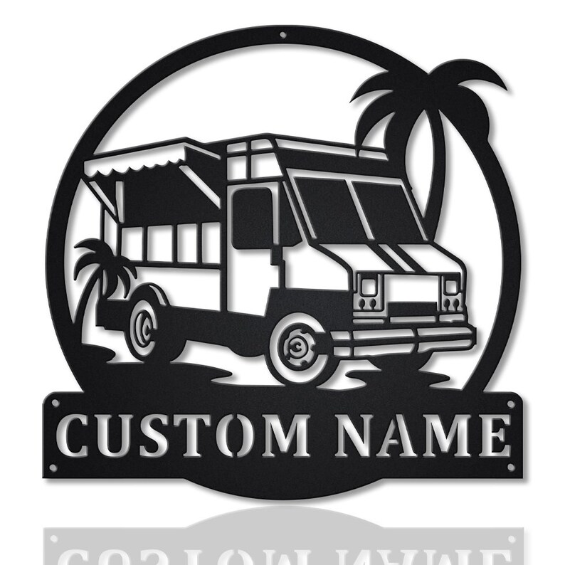 Custom Food Truck Metal Sign With LED Lights Personalized - Etsy