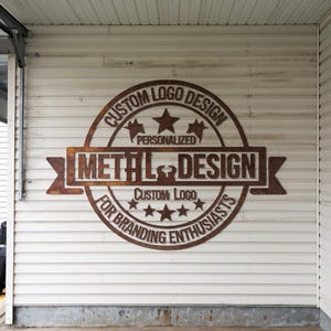 Personalized Custom Metal Sign - Your Text or Logo, Metal Wall Art ...