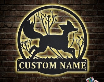 Metal Fox Sign - Etsy