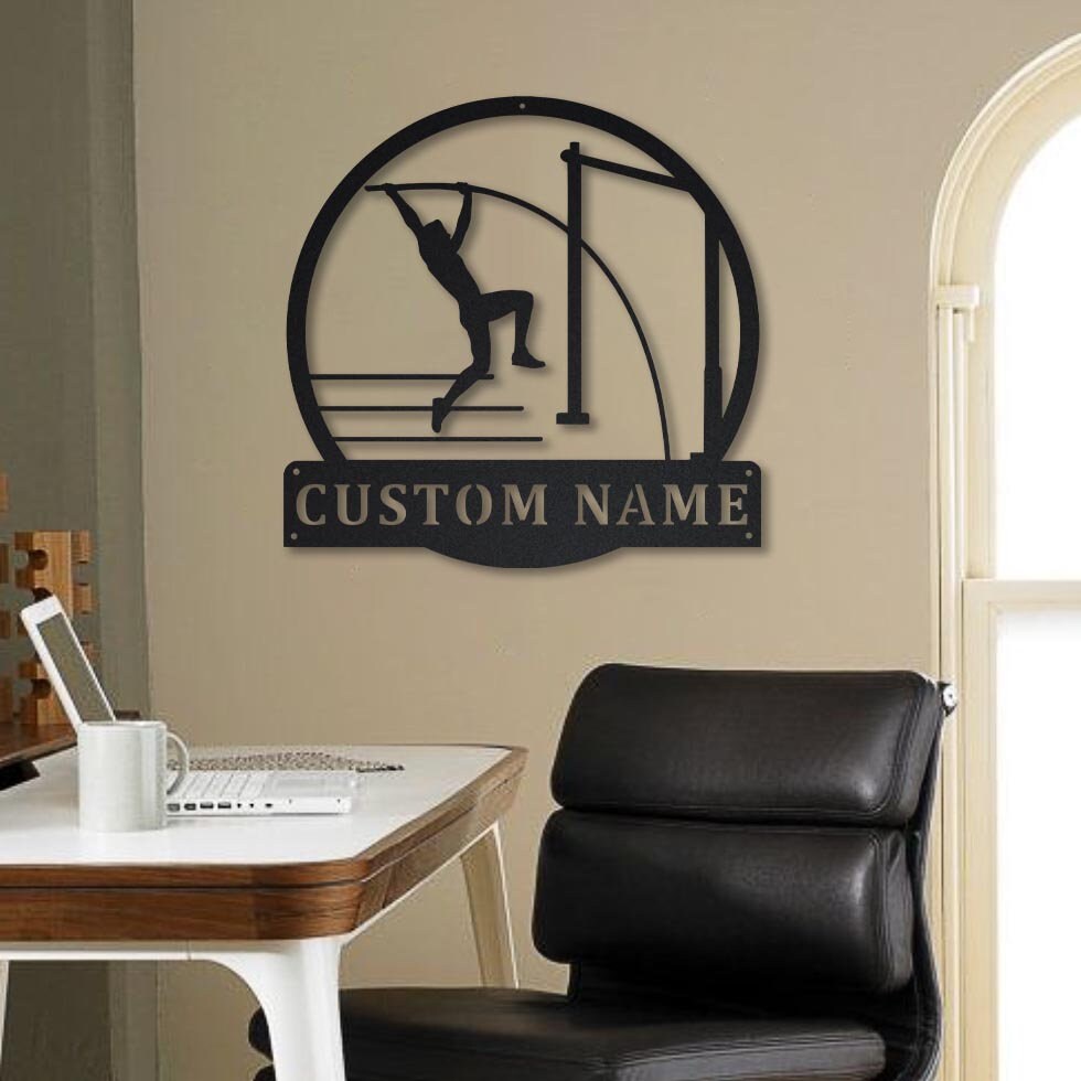 Pole Vault Sport Monogram Metal Sign Art Custom Pole Vault - Etsy