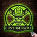 Custom Fireman Monogram Metal Wall Art With LED Lights,personalized ...