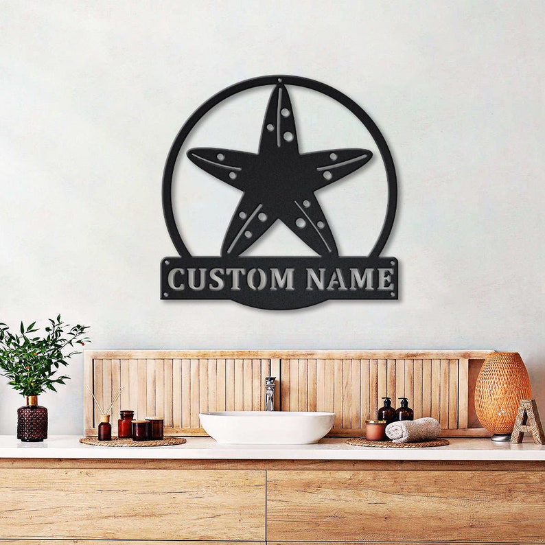 Starfish Metal Sign LED Lights V2 Custom Starfish Metal Sign - Etsy