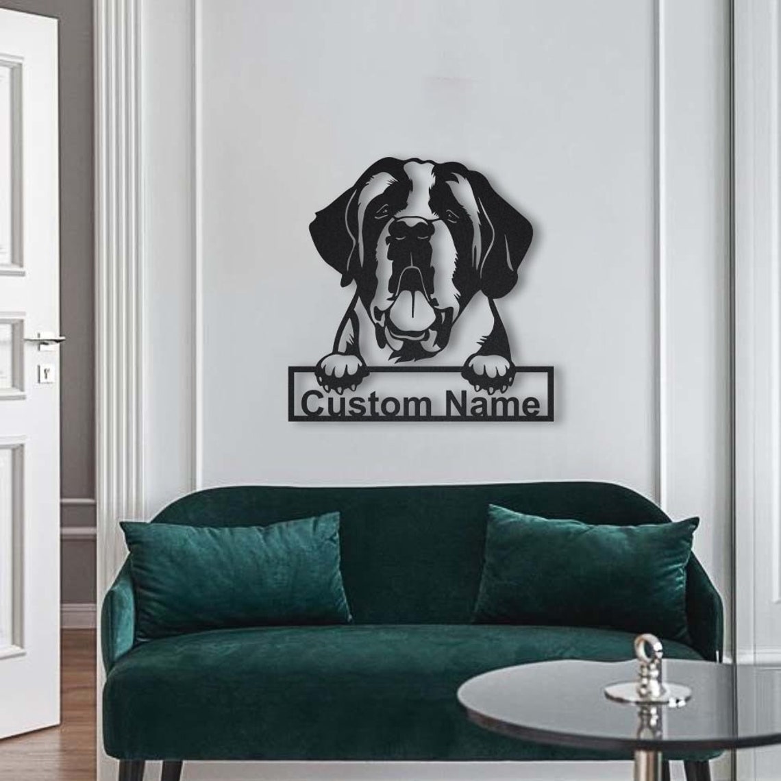 Custom St Bernard Dog Metal Sign Art, Personalized St Bernard Dog Metal ...