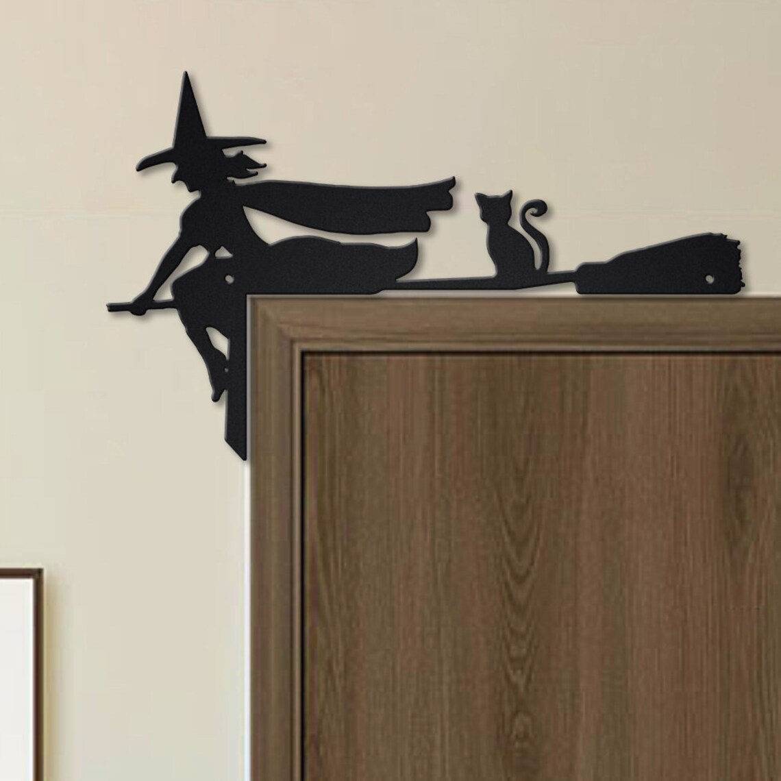 Witch Halloween Door Corner Metal Sign ,welcome Sign,witch and Haunted ...