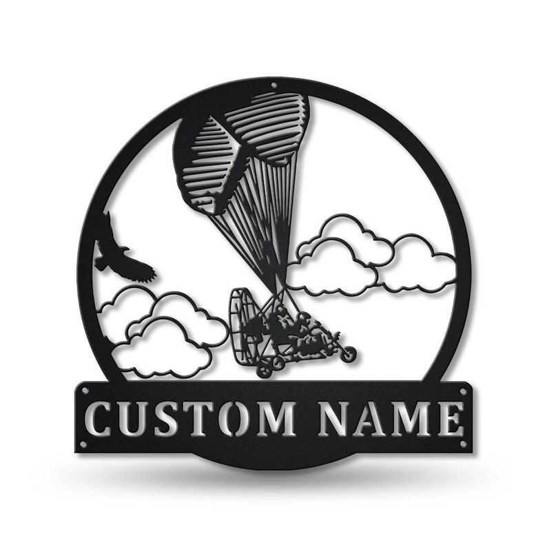 Custom Powered Parachute Metal Sign With LED Lights V2, Personalized ...