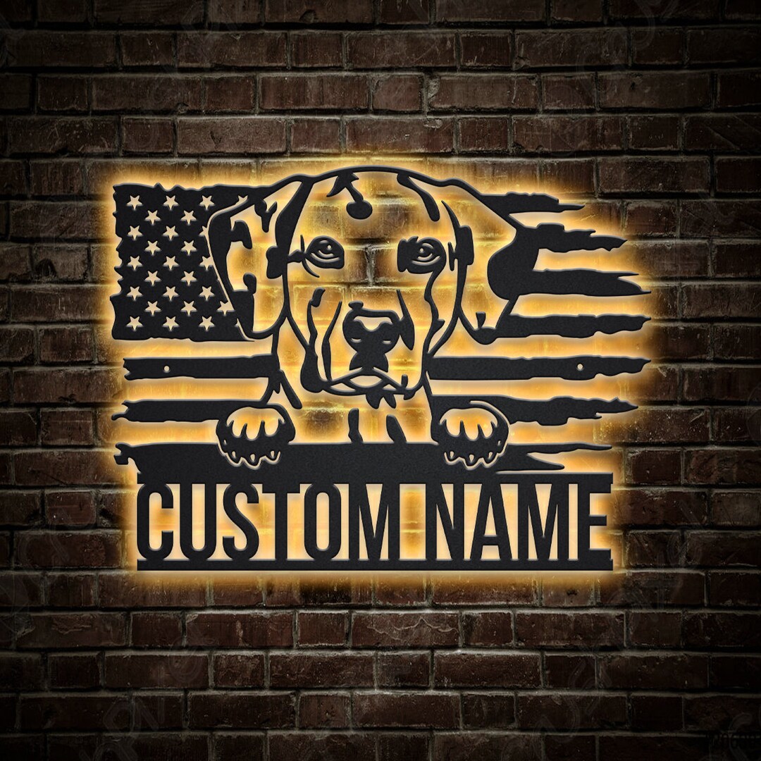 Personalized US Dalmatian Dog Metal Sign With LED Lights, Custom ...