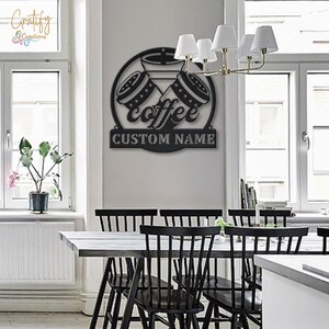 Coffee Metal Sign LED Lights V4, Custom Coffee Drink Hobbie Metal Signs ...