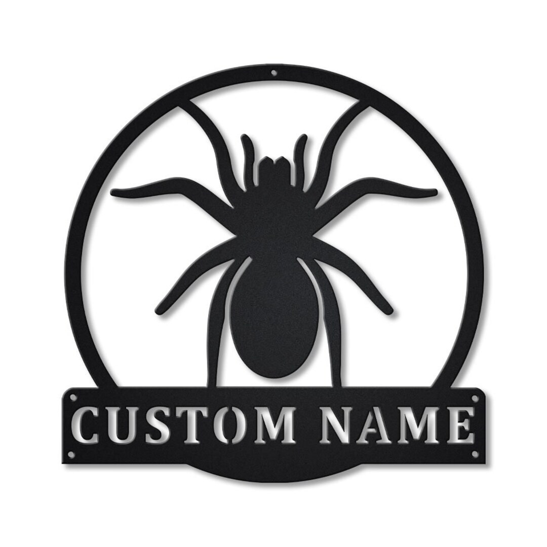 Personalized Tarantula Monogram Metal Sign Art | Custom Tarantula Metal ...
