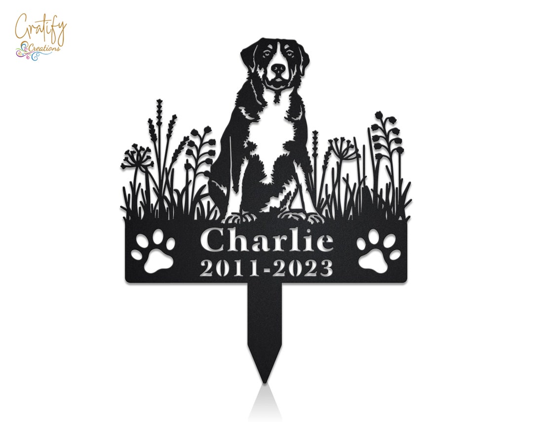Greater Swiss Mountain Dog Sign Dog Memorial Stake, Metal Stake ...