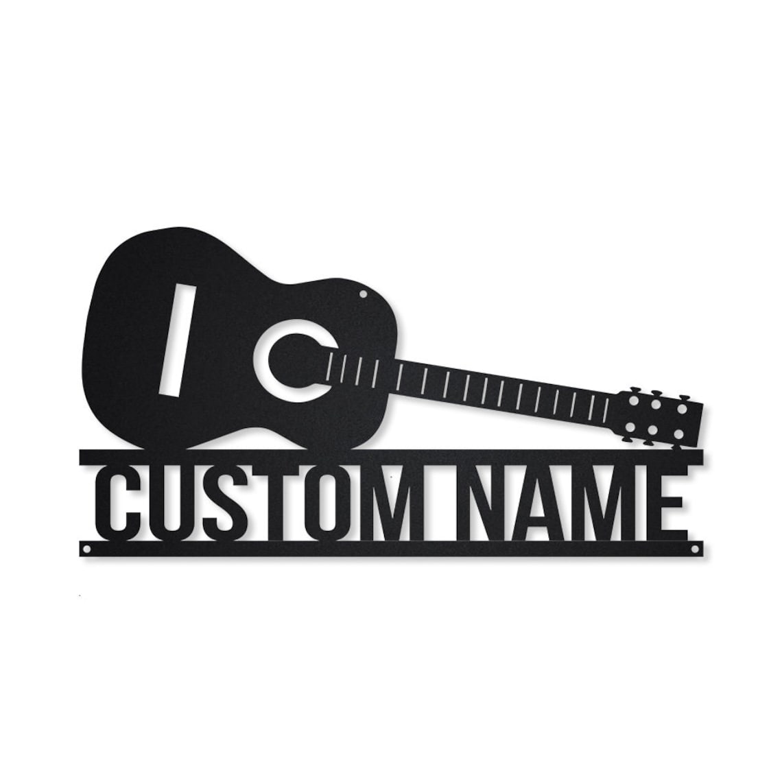 Guitar Acoustic Metal Sign Art Custom Guitar Acoustic Metal - Etsy UK