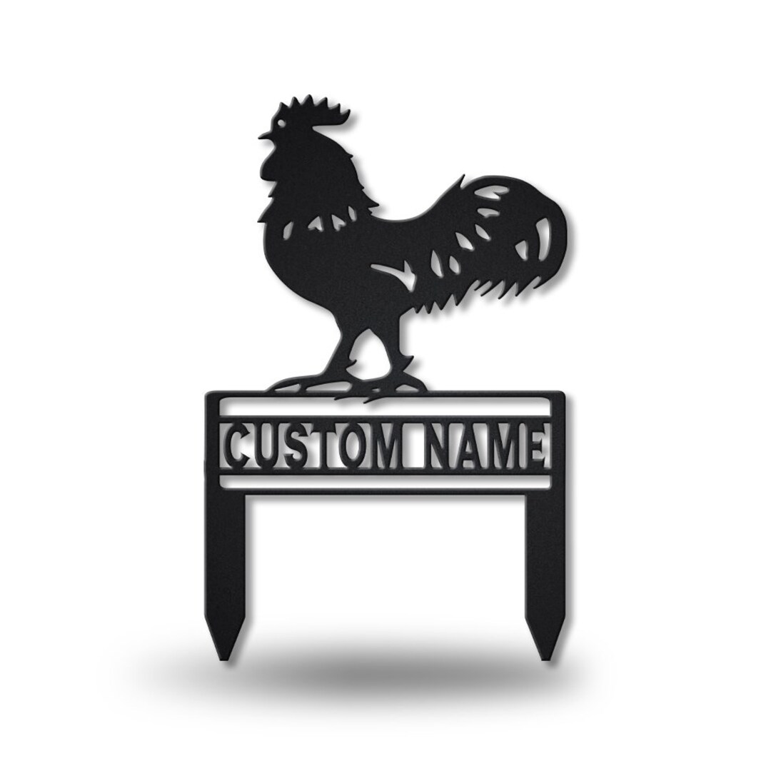 Chicken Farmer Monogram Metal Yard Art , Custom Chicken Metal Sign ...