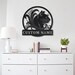 Personalized Black Cat Floral Metal Sign Art, Custom Black Cat Floral ...