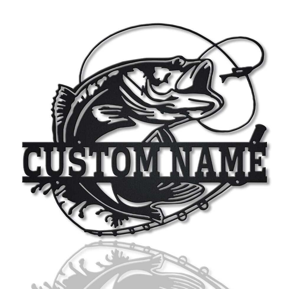 Custom Bass Fishing Metal Sign Art V2 Personalized Fishing - Etsy