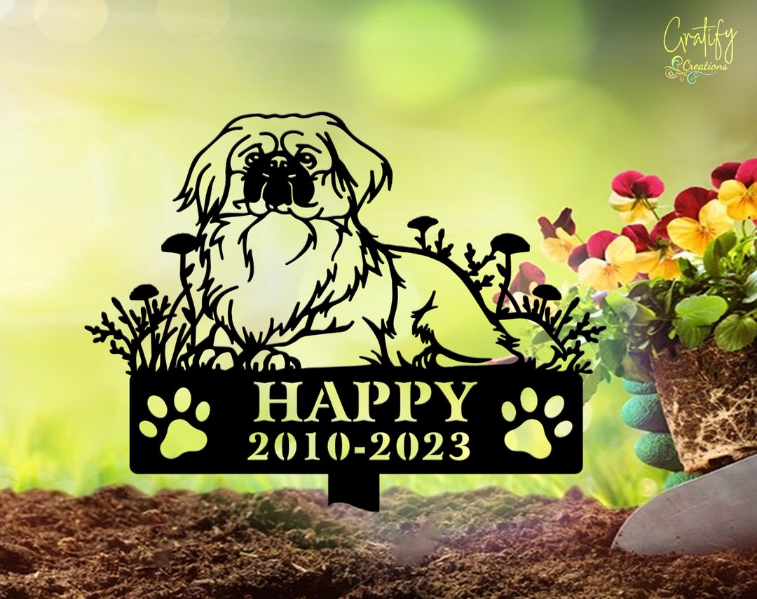 Pekingese Dog Sign Pekingese Dog Memorial Stake, Metal Stake, Sympathy ...