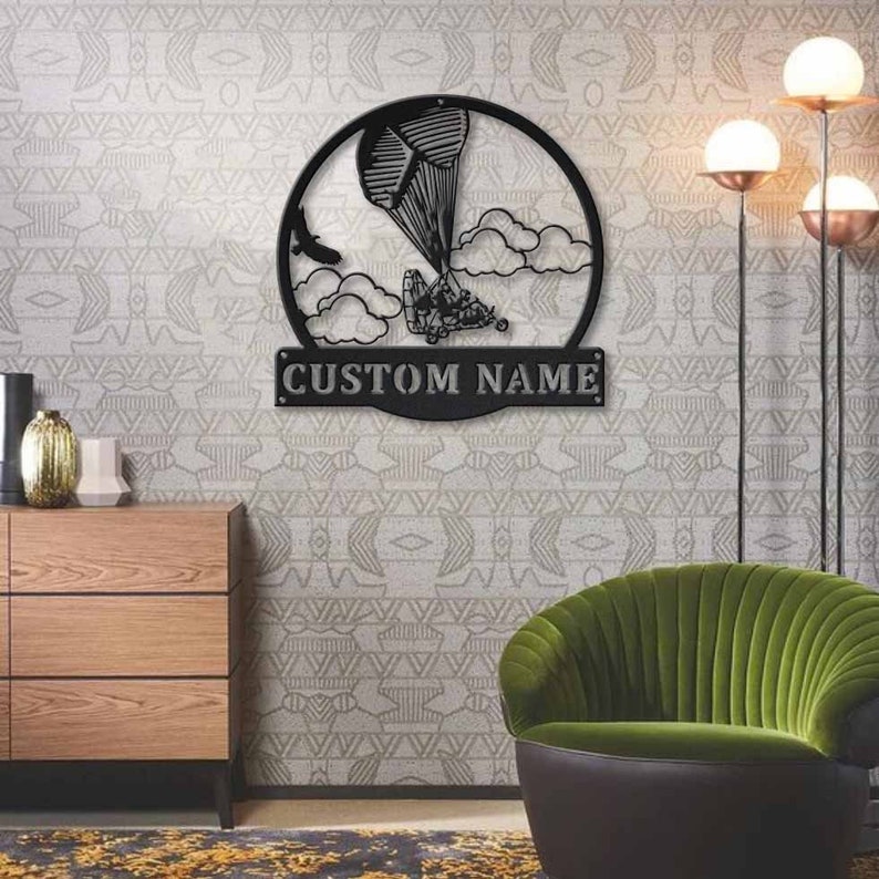 Custom Powered Parachute Metal Sign With LED Lights V2, Personalized ...