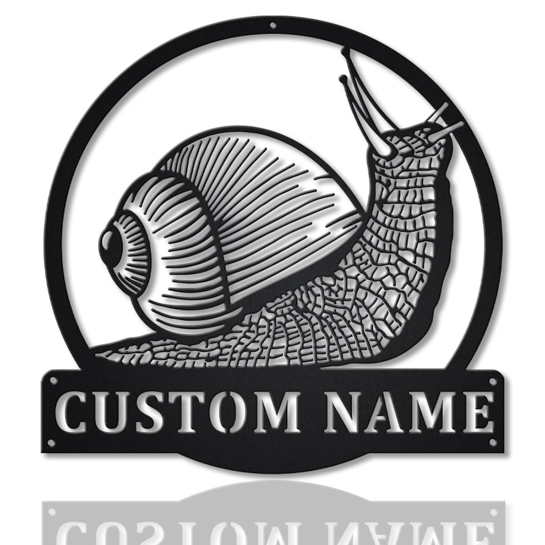 Snail Animal Metal Sign Art V2, Custom Snail Animal Metal Sign, Snail ...
