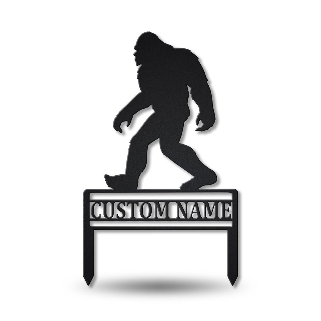 Personalized Bigfoot Metal Yard Art, Custom Bigfoot Metal Name Sign ...