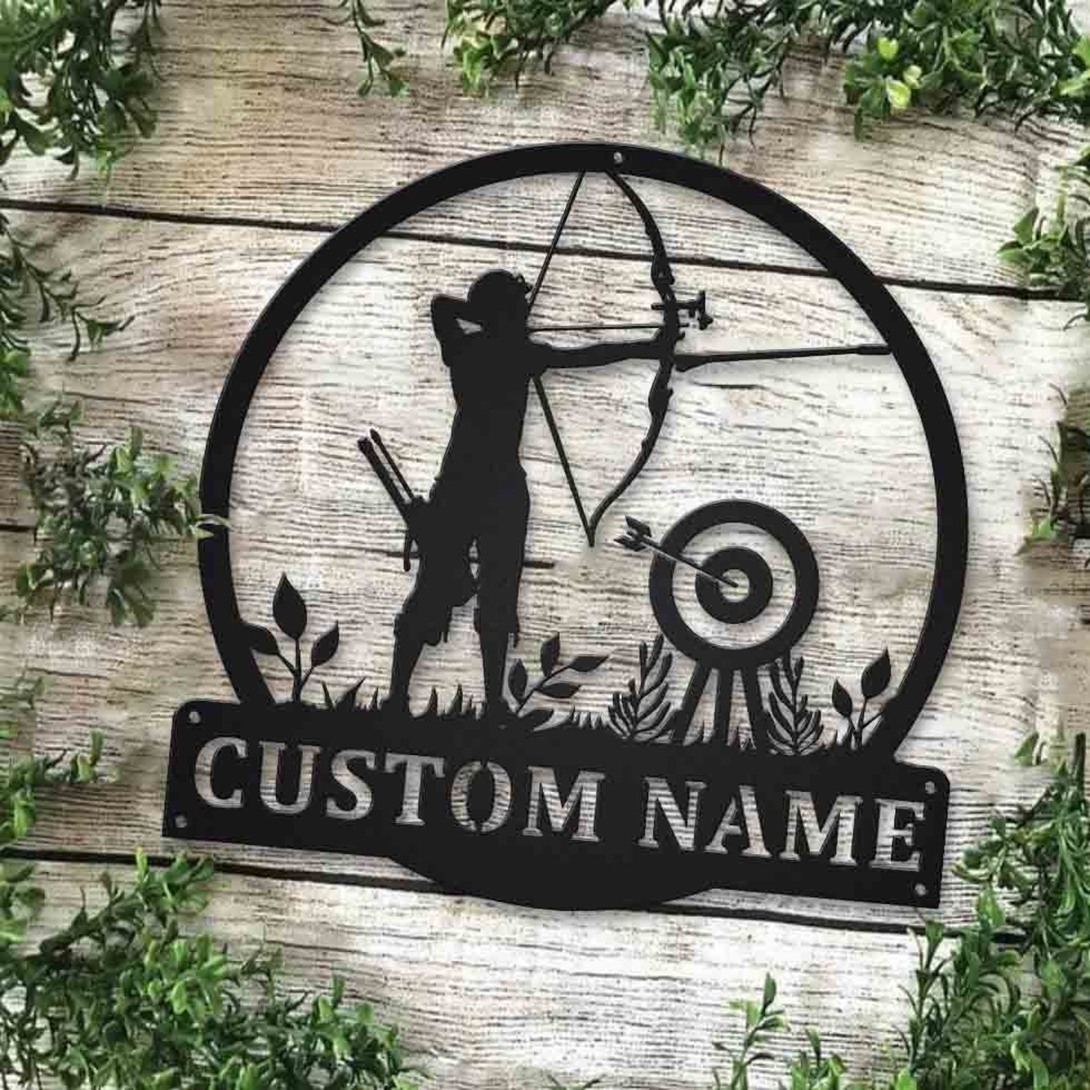 Personalized Archery Sport Monogram Metal Sign Art Custom - Etsy