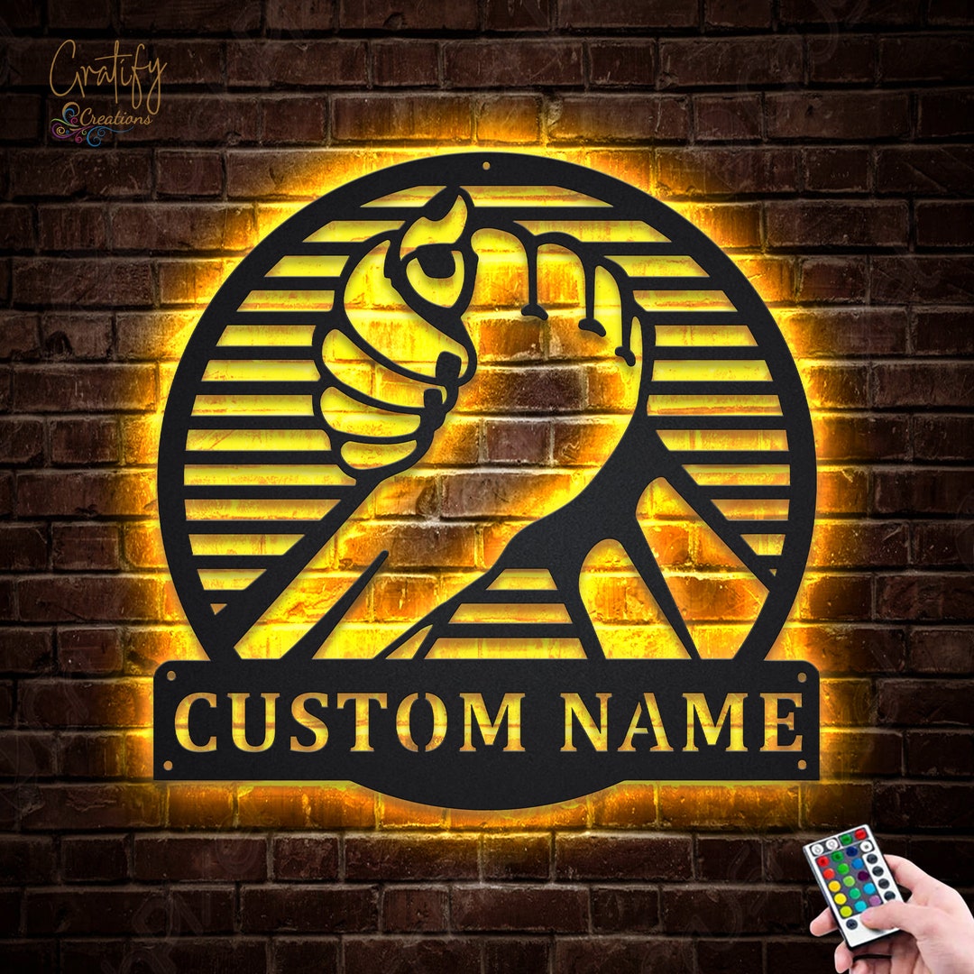 Arm Wrestling Metal Wall Art LED Lights V1, Custom Arm Wrestling Metal ...