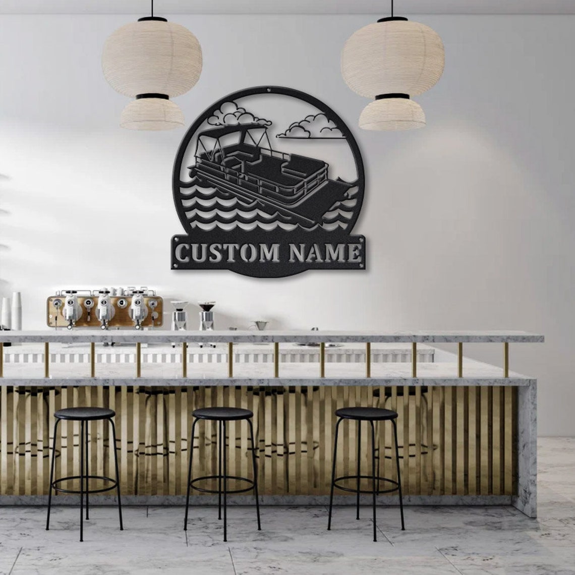 Custom Pontoon Boat Metal Sign Art V4 Personalized Pontoon - Etsy