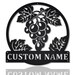 Custom Grape Metal Sign Art, Personalized Grape Metal Signs, Grape ...