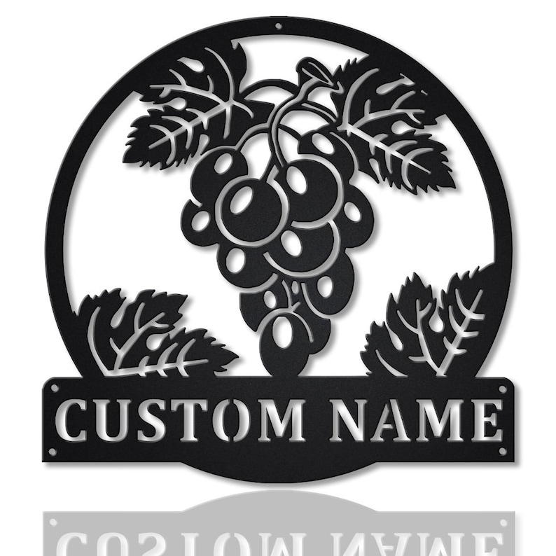 Custom Grape Metal Sign Art, Personalized Grape Metal Signs, Grape ...