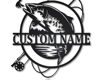 Metal Trout Sign - Etsy
