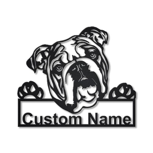 Personalized English Bulldog Metal Sign English Bulldog - Etsy