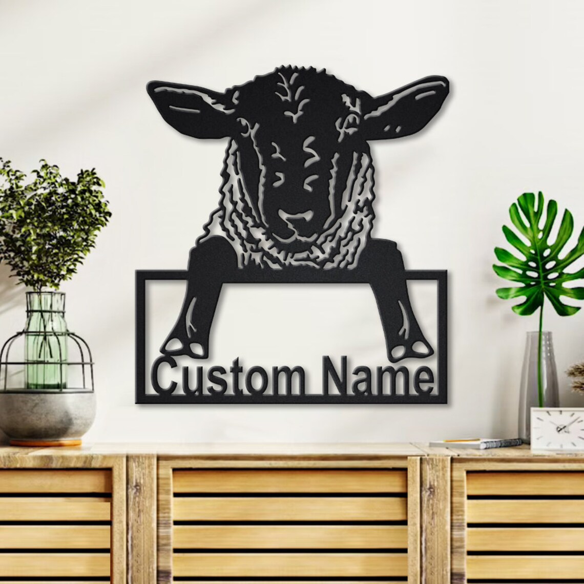 Personalized Sheep Animal Metal Sign With LED Lights, Custom Sheep ...