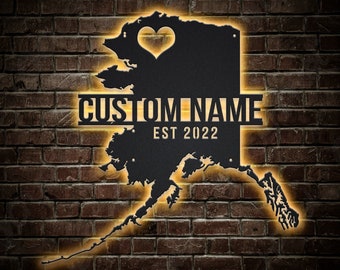 Metal Alaska Sign - Etsy
