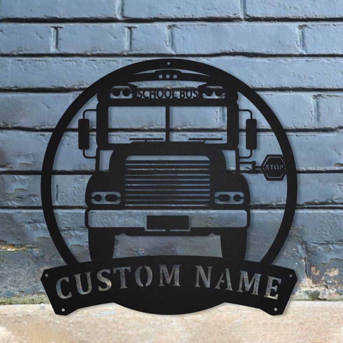Custom School Bus Driver Metal Sign Art Personalized School - Etsy