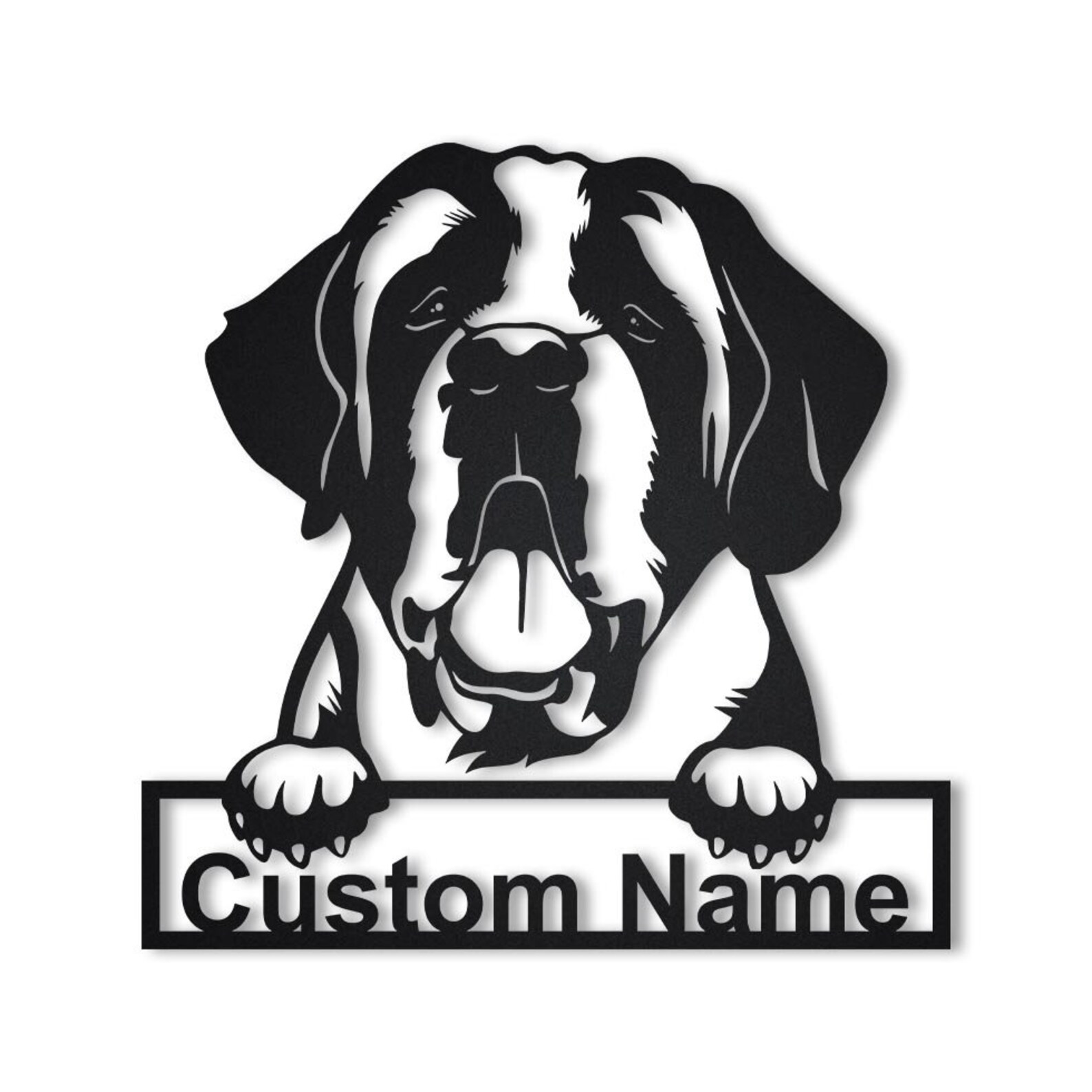 Custom St Bernard Dog Metal Sign Art, Personalized St Bernard Dog Metal ...
