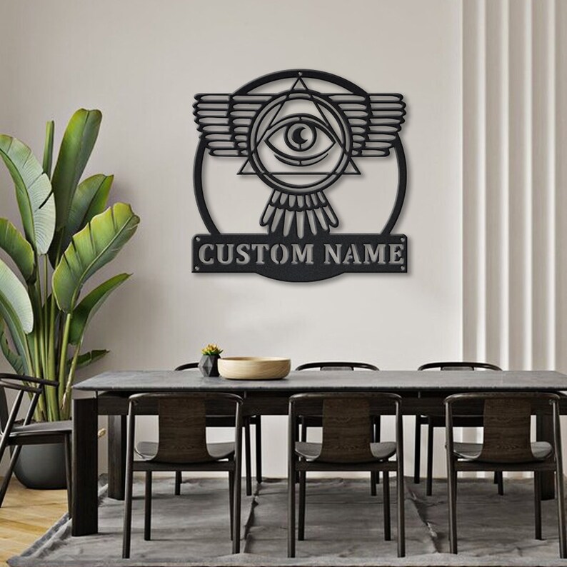 Masonic Freemason Metal Wall Art LED Lights V7, Custom Masonic Metal ...
