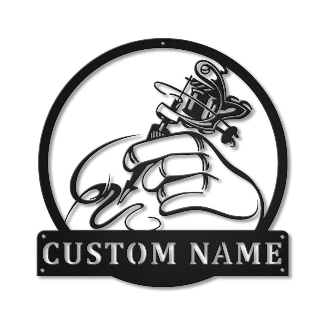 Custom Tattoo Artist Metal Sign Art, Personalized Tattoo Artist ...