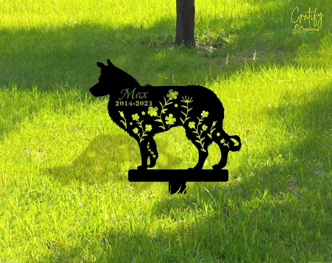 Border Collies Dog Sign Custom Dog Memorial Stake Metal - Etsy