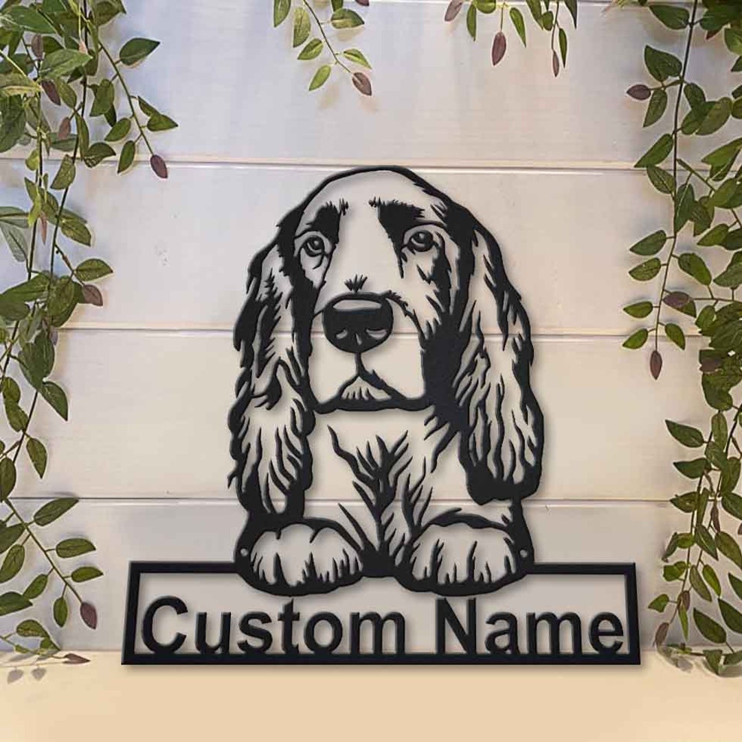 Custom Field Spaniel Dog Metal Wall Sign – Powder-coated Personalized ...