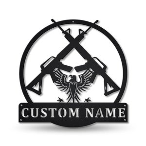 Personalized AR-15 Gun Metal Sign - Gun Owner Gift - Armory Decor - 2nd ...