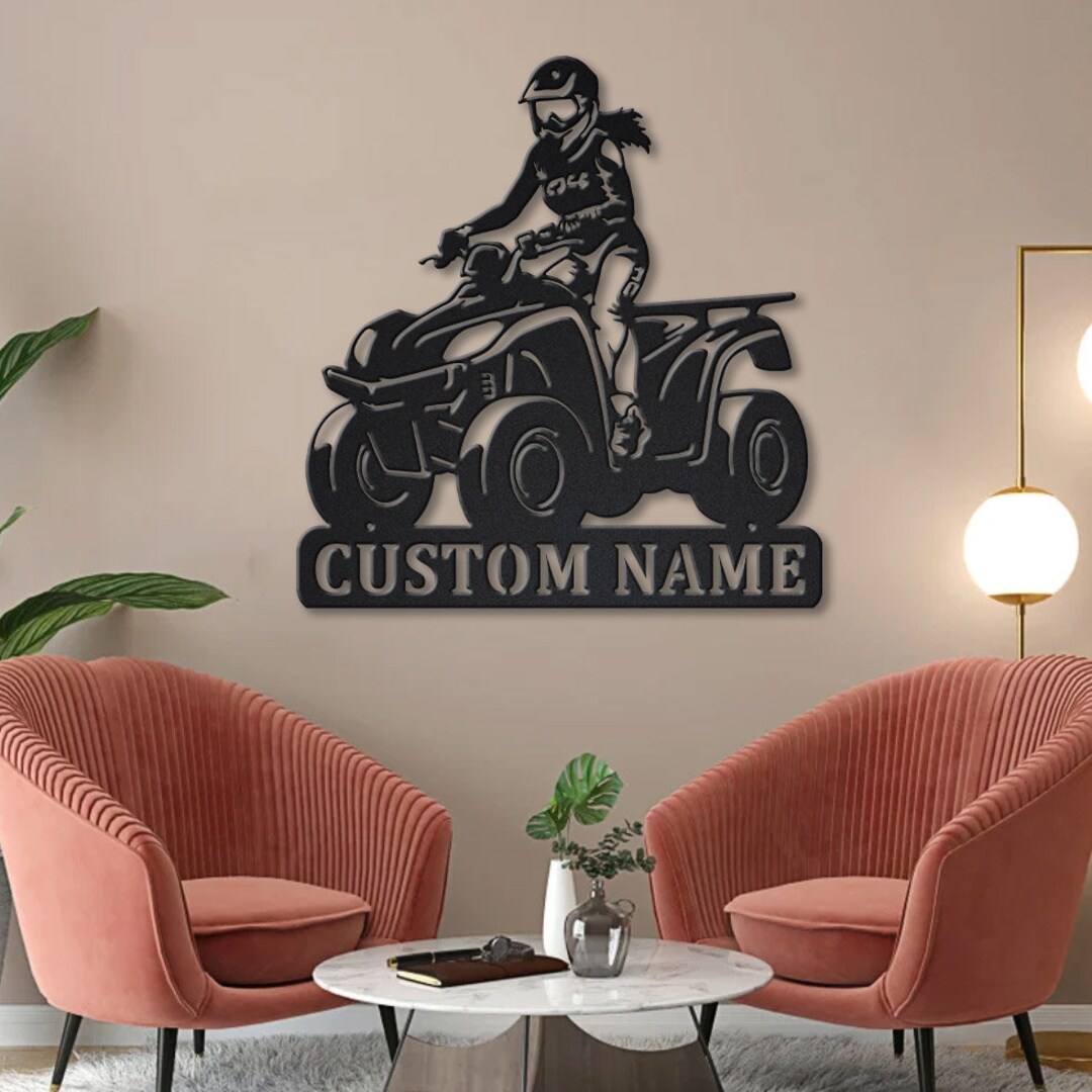 Girl Ride ATV Metal Sign Art, Custom Girl Ride ATV Metal Wall Art, ATV ...