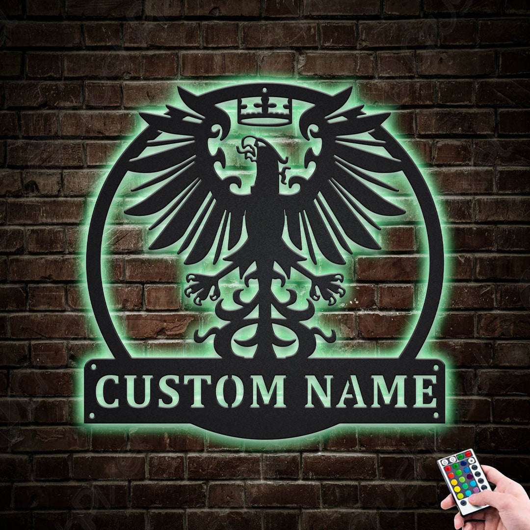 Eagle Animal Metal Sign LED Lights V1, Custom Eagle Animal Metal Sign ...
