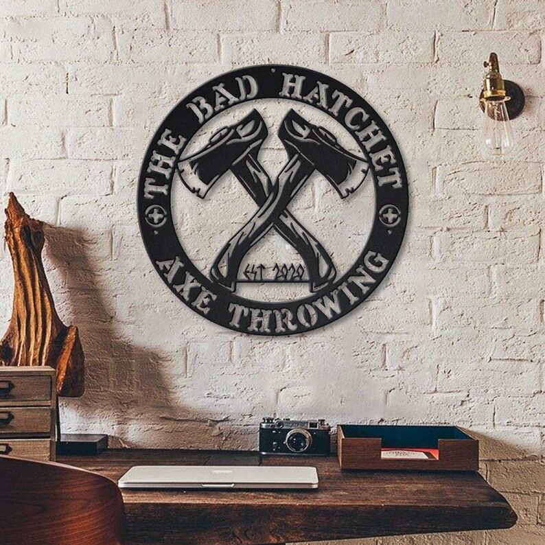 The Bad Hatchet Metal Sign With LED Lights - Etsy