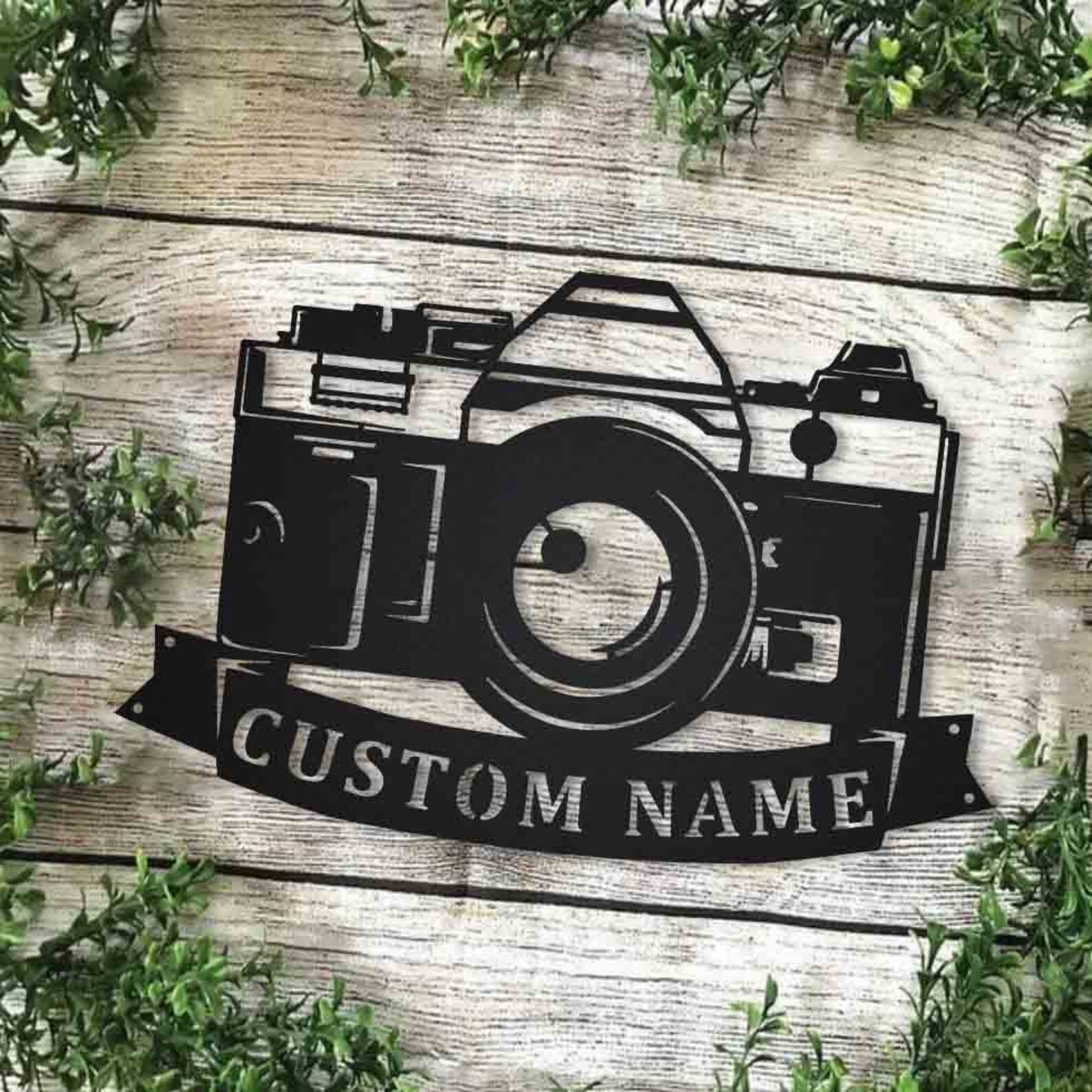 Custom Photographer Metal Sign With LED Lights, Photographer Metal Sign ...
