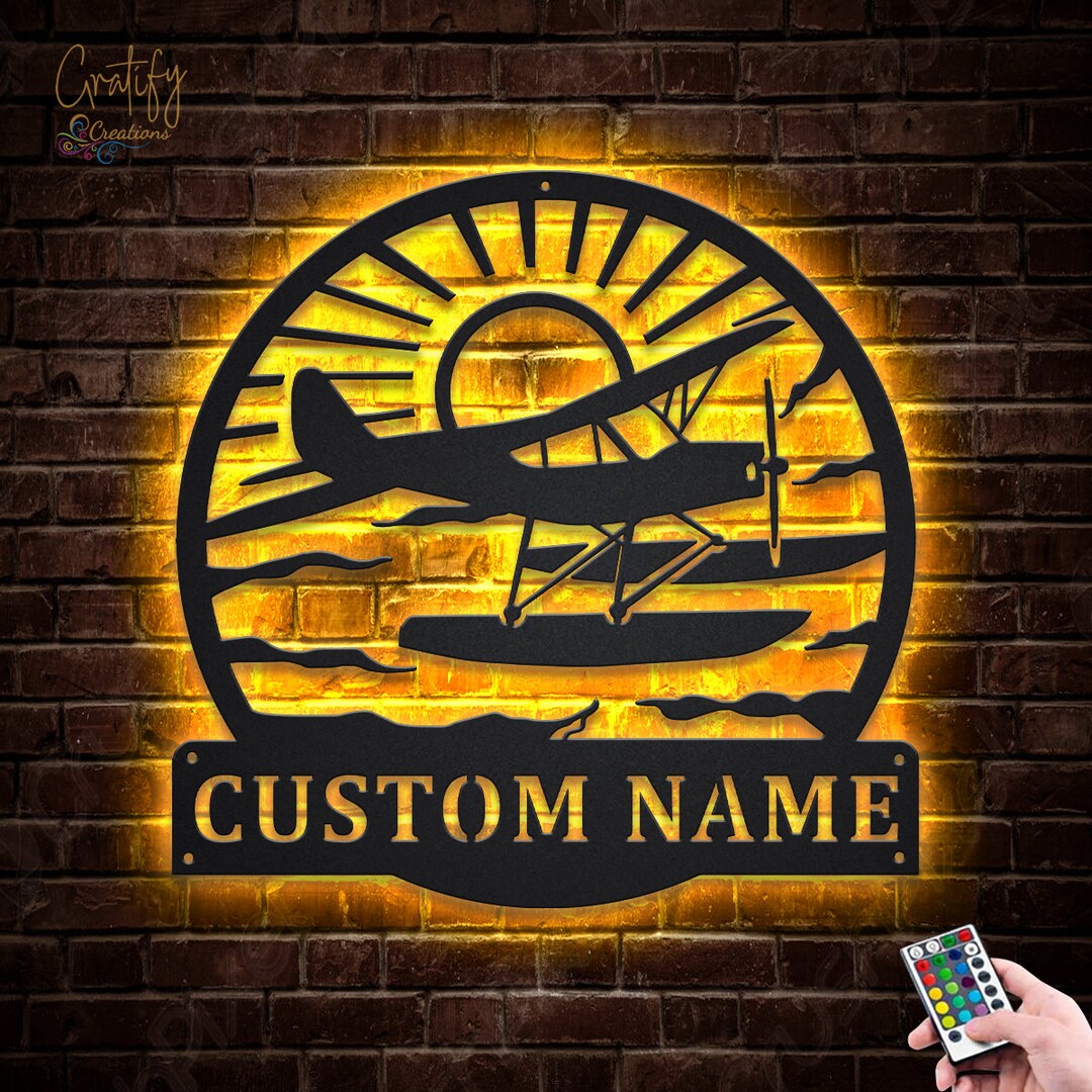 Custom Floatplane Metal Sign LED Lights, Personalized Floatplane Neon ...