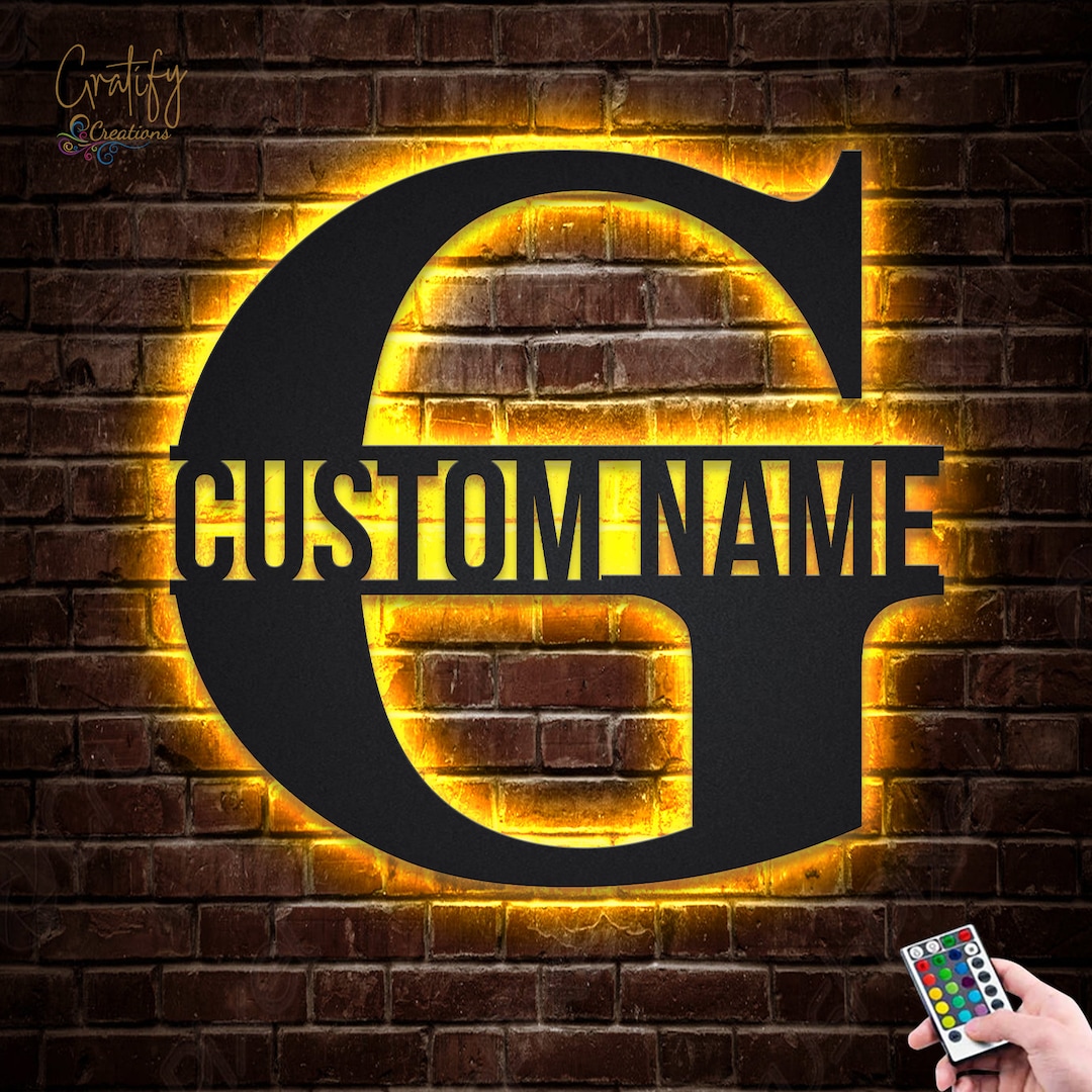 Alphabet G Metal Sign LED Lights, Custom Alphabet Metal Sign, Alphabet ...