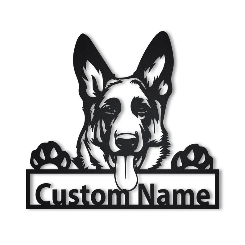German Shepherd Dog Metal Sign Art, Custom German Shepherd Dog Metal ...