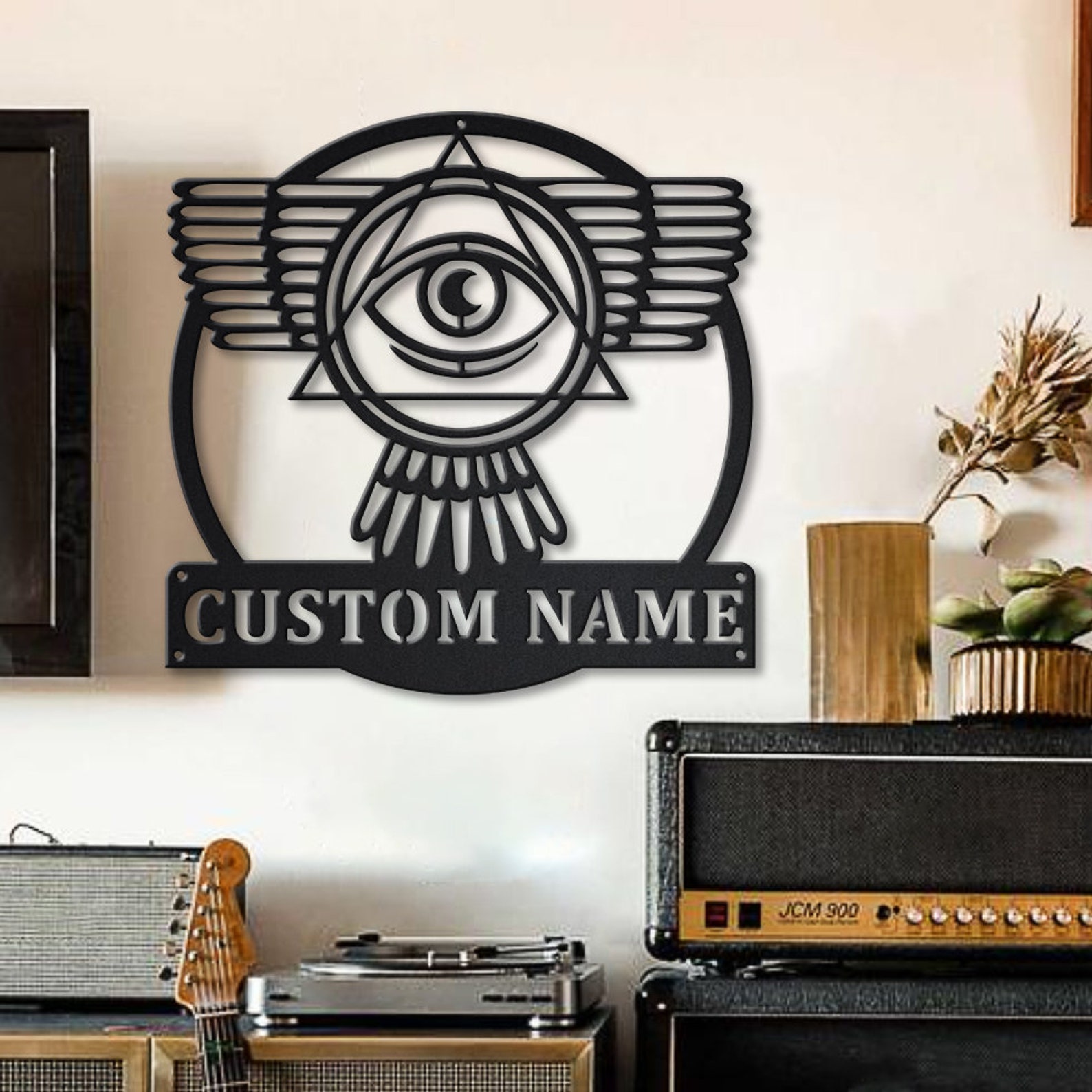 Masonic Freemason Metal Wall Art LED Lights V7, Custom Masonic Metal ...