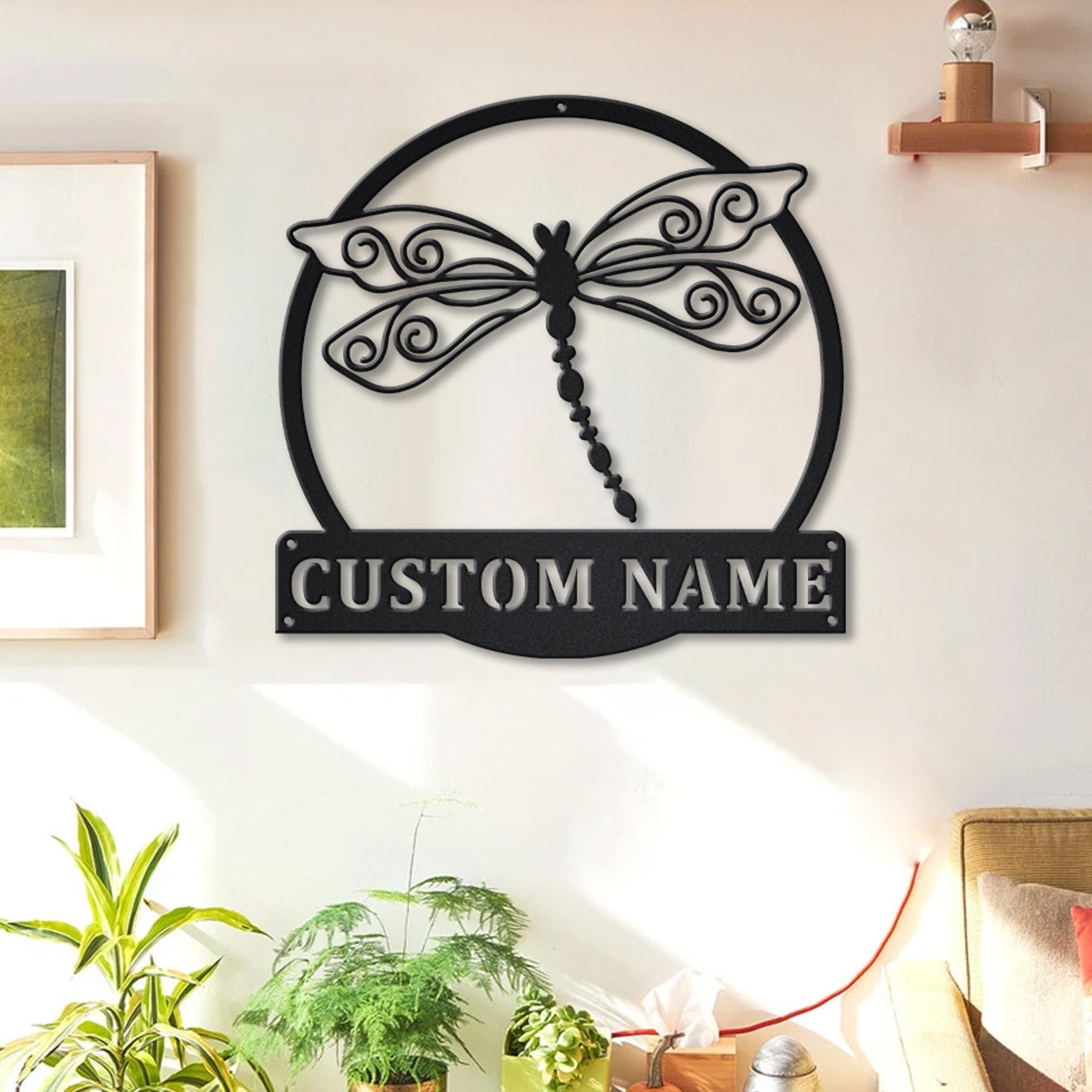 Dragonfly Metal Sign LED Lights V6, Custom Dragonfly Sign, Dragonfly ...