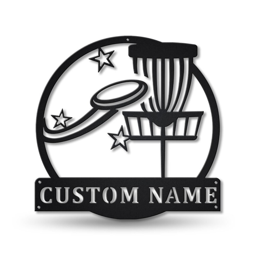 Custom Disc Golf Sport Monogram Metal Sign Art,personalized Disc Golf ...