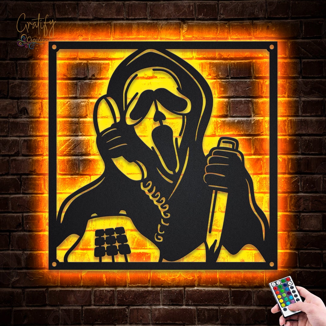 Halloween Character Metal Sign LED Lights , Custom Halloween Family ...