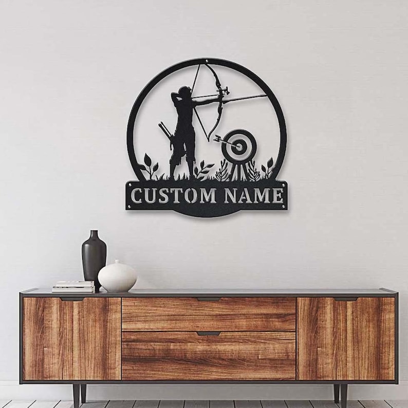 Custom Archery Sport Monogram Metal Sign Art Personalized - Etsy